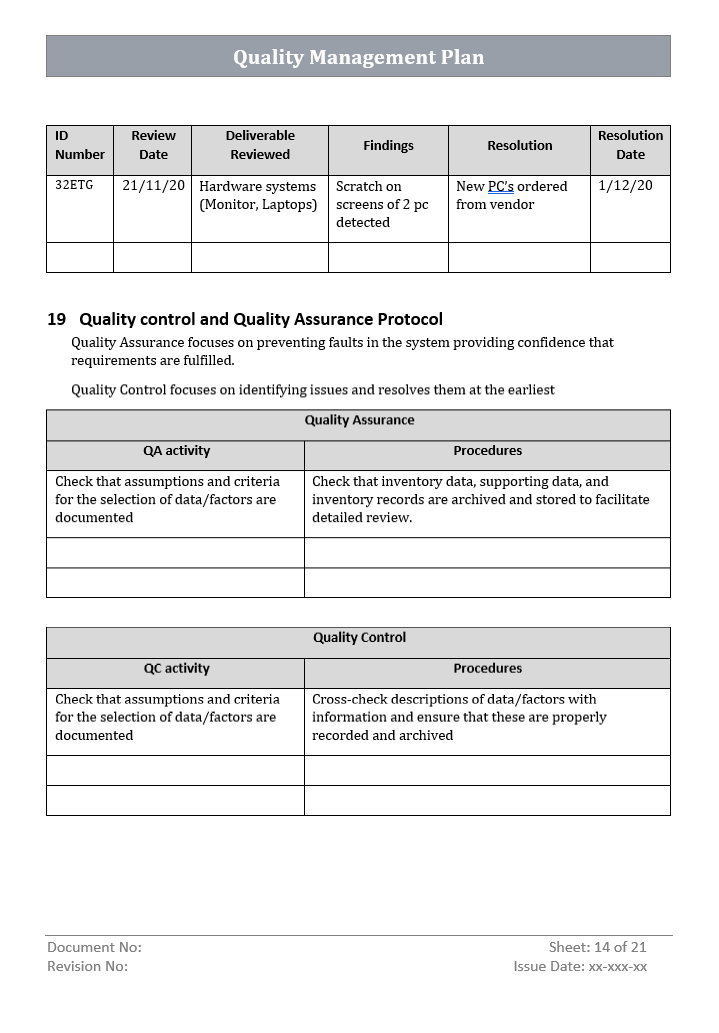 ISO 9001 Documentation Toolkit | Free Sample Template Download ...
