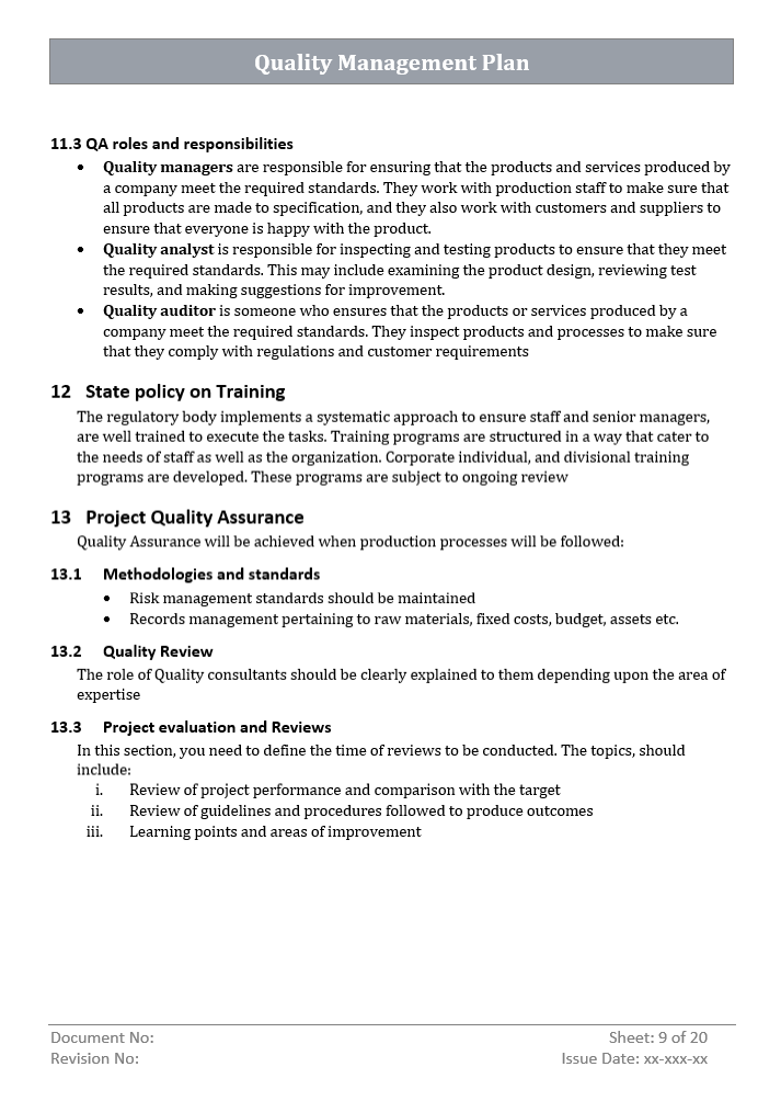 ISO 9001 Documentation Toolkit | Free Sample Template Download ...